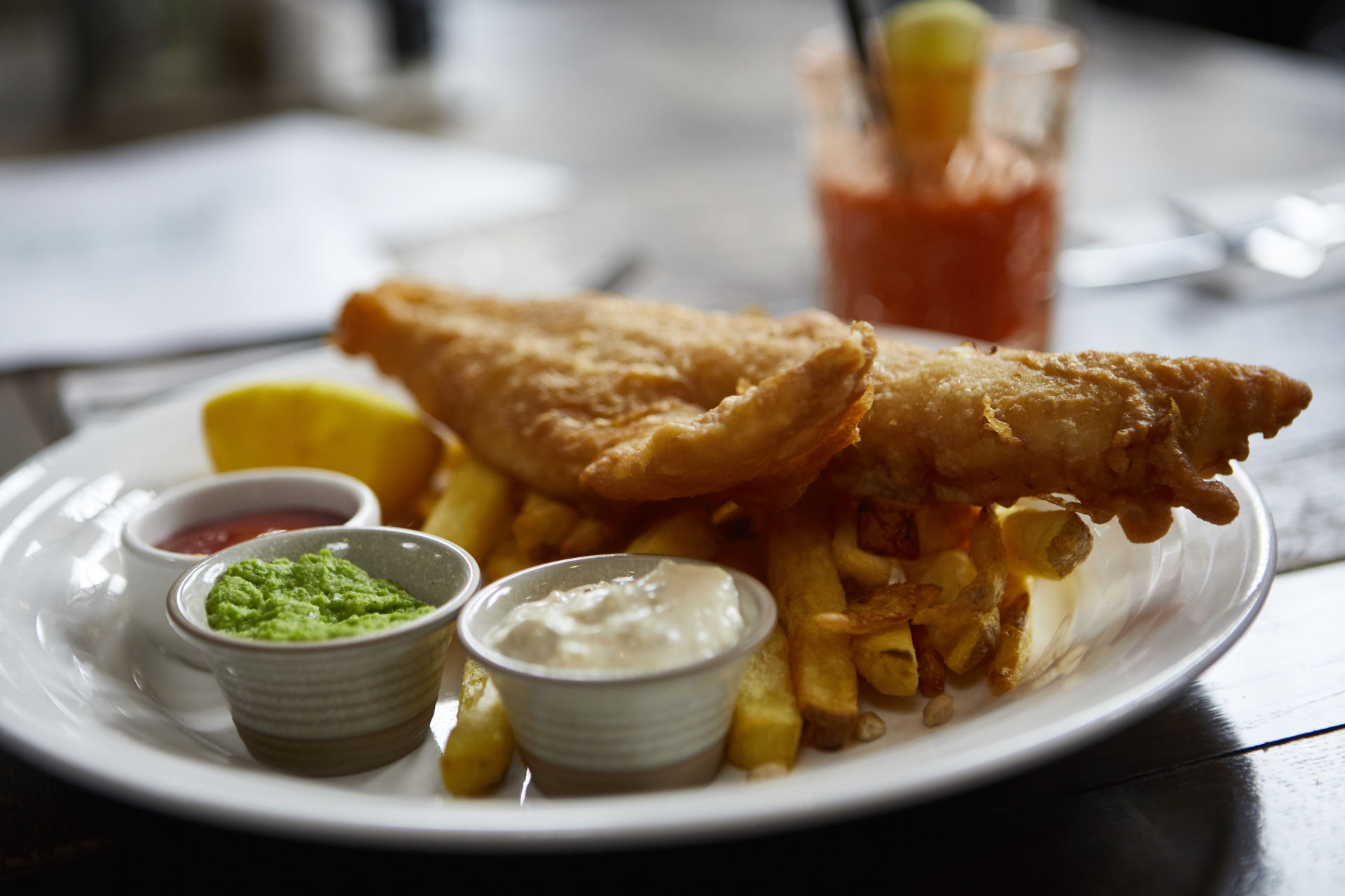 Food at The Parcel Yard Pub & Restaurant, King's Cross Station