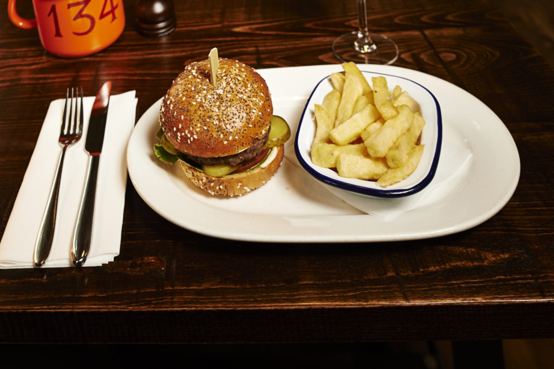 Food at The Parcel Yard Pub & Restaurant, King's Cross Station